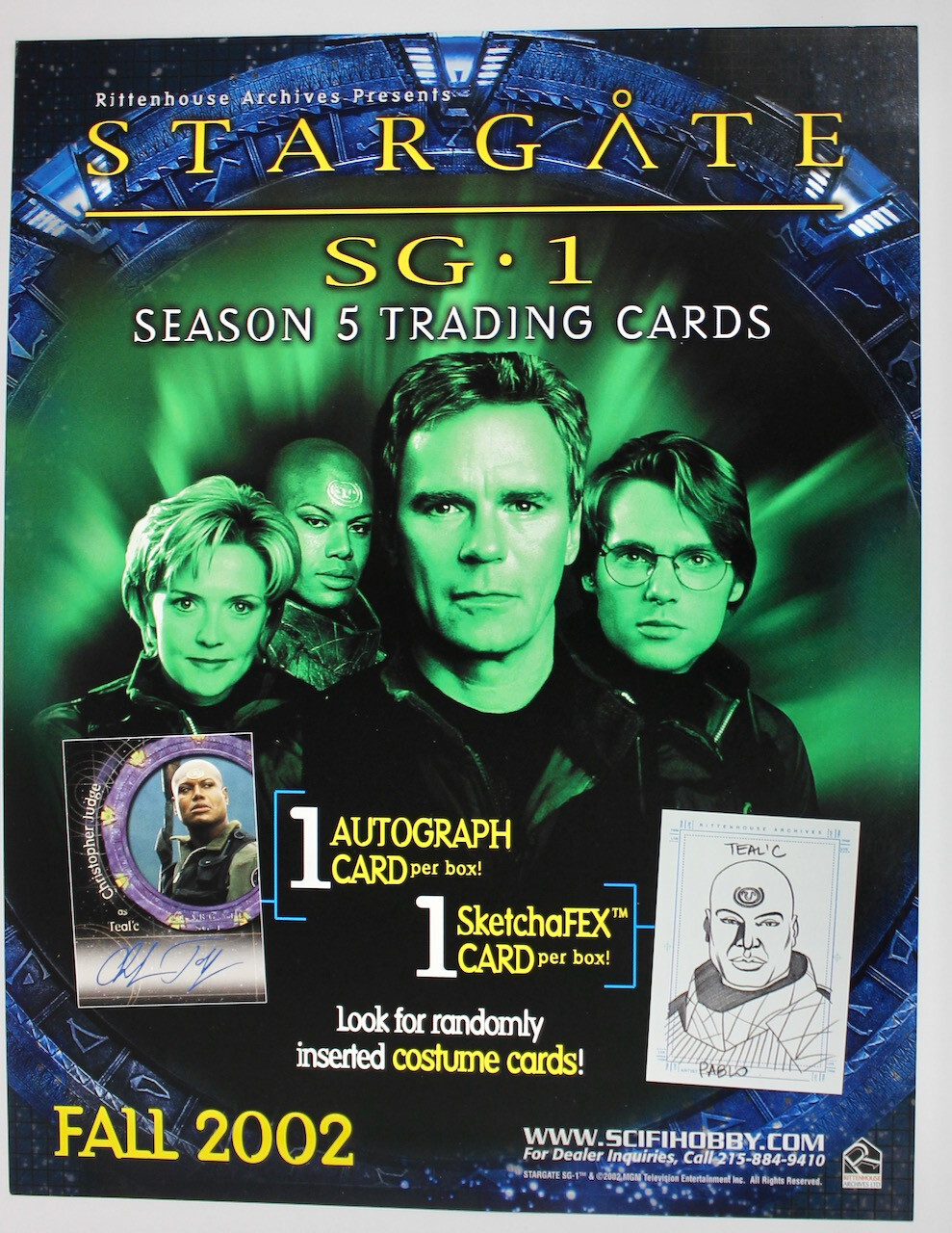 Original 2002 Stargate SG1 Season 5 Trading Cards Sell Sheet | eBay