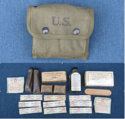 WWII US 1945 UNISSUED MEDICAL FIELD KIT with ALL CONTENTS SUPER CLEAN ...