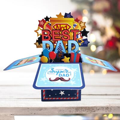 3D Fathers Day Card Happy Fathers Day Card for Dad Grandfather Grandpa ...