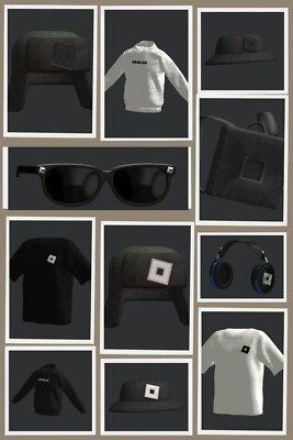 ROBL0X 2024 ADMIN Employee Toy Code RARE Headphones Ushanka Bucket Hat ...