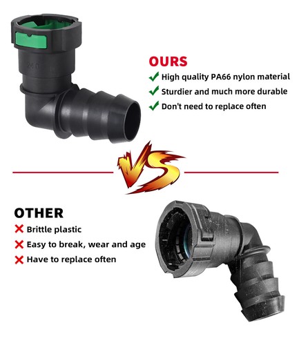 For Ford 24 x 24mm 90 Deg Elbow 2 Button Quick Connect DEF Tank ...