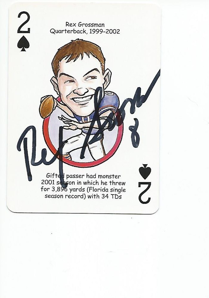 REX GROSSMAN Autographed Signed Herodecks card Florida Gators COA | eBay