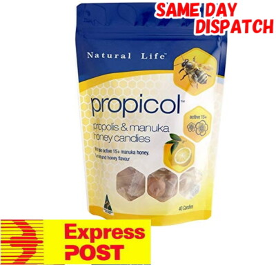 Natural Life Propolis & Manuka Honey MGO550 Candy 100g Soothing throat ...