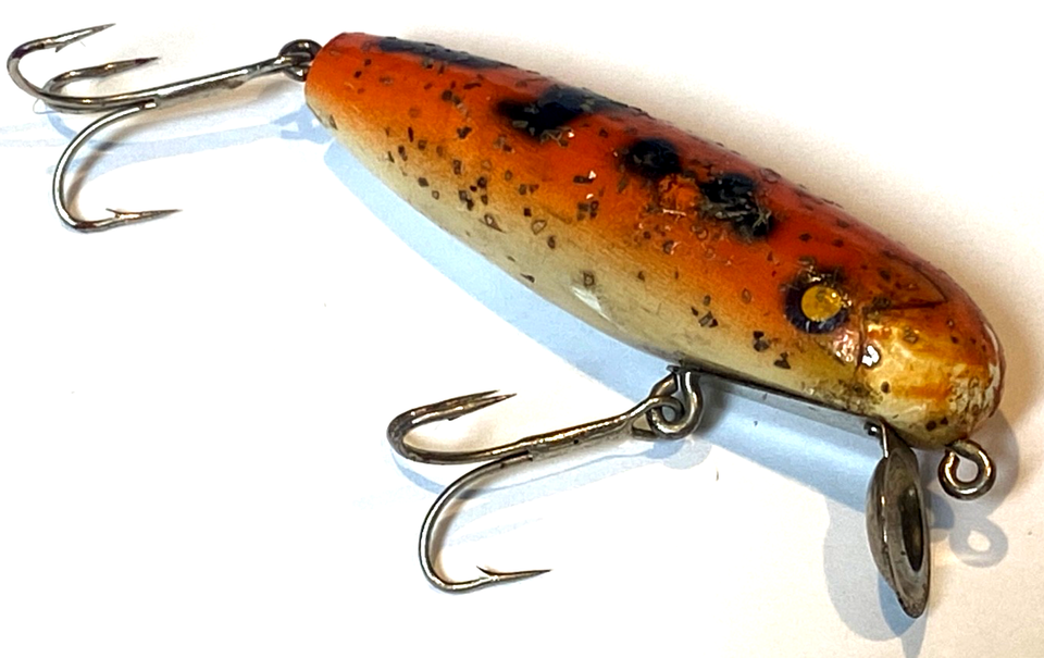 Antique Fishing Lure Orange and White | eBay