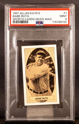 115788192 Babe Ruth 1991 Allan Kaye's 1 Sports Cards News Magazine PSA ...