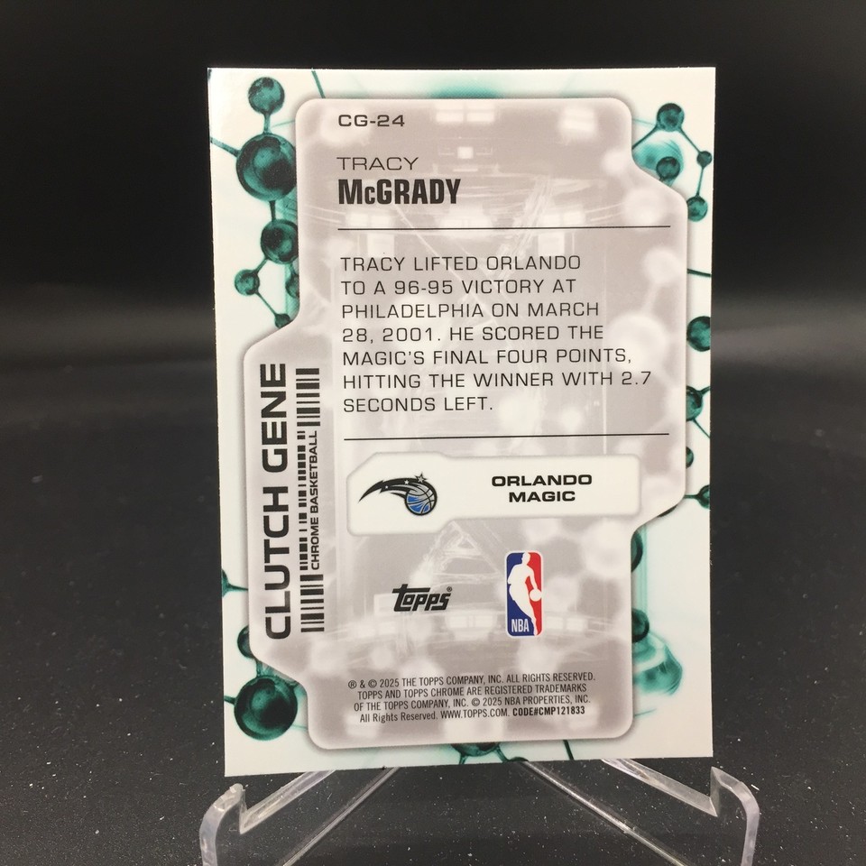Tracy McGrady 2025-26 Topps Chrome Clutch Gene CG-24 Orlando Magic | eBay