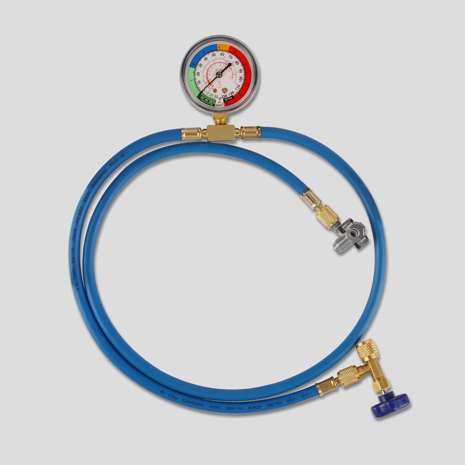 A/C R134A Refrigerator Freon Recharge Kit with Bullet Piercing Valve ...