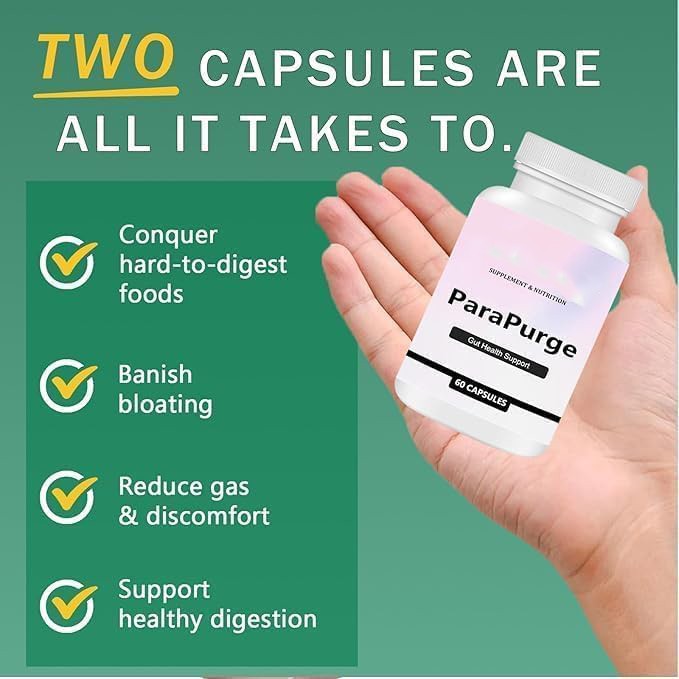 ParaPurge Gut Cleanse - Gut & Colon Support Supplement 60 Capsules Exp ...