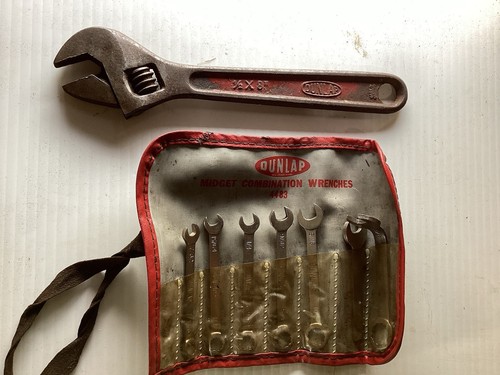 dunlap adjustable wrench,vintage, And Midget Combination Wrench Set ...