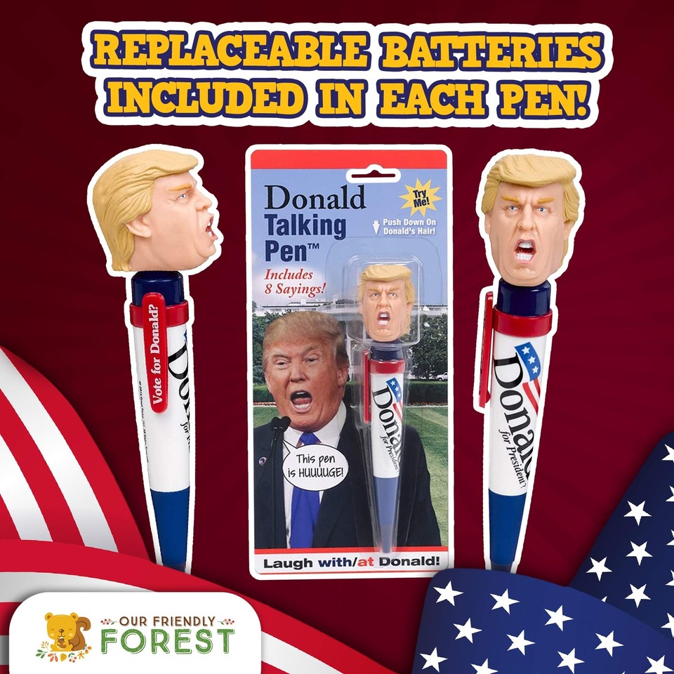 Talking Donald Trump Pen – Collectible Edition - 8 Sayings in His Real ...