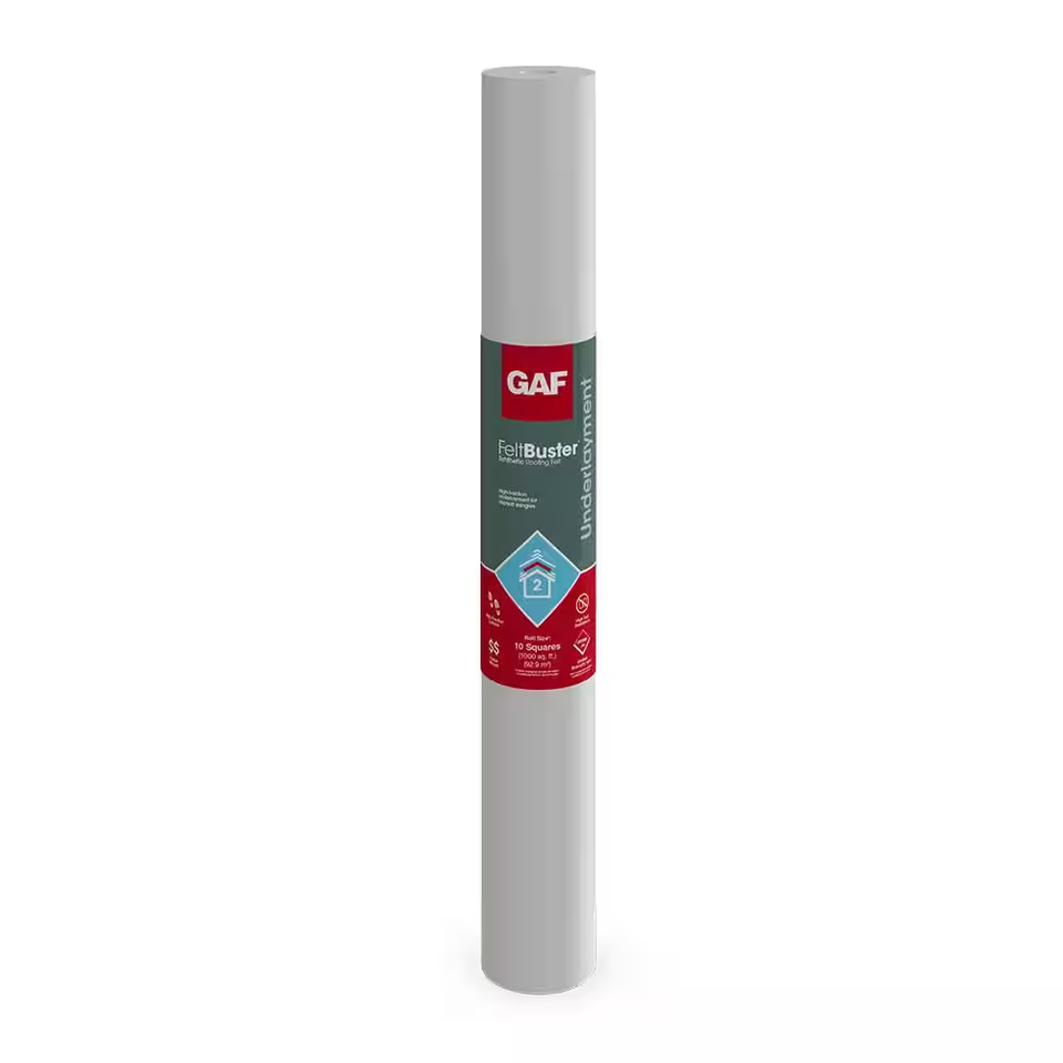 GAF Roofing Underlayment Roll 1000 sq. ft. Tear-Resistant Synthetic ...