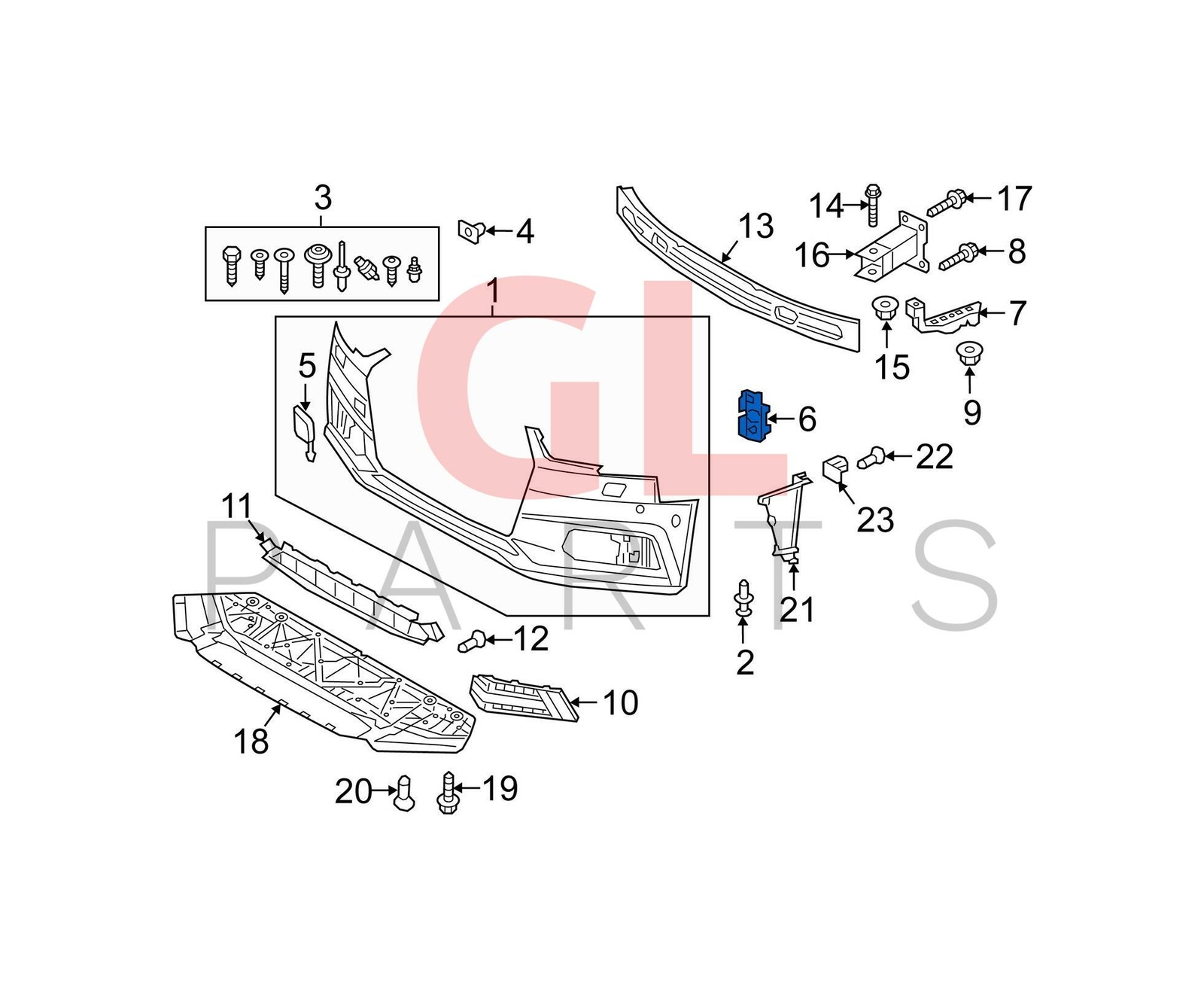 FOR AUDI A4 B9 2015-2018 Bumper Bracket Holder Lh=Rh Steel 8W0807277 ...
