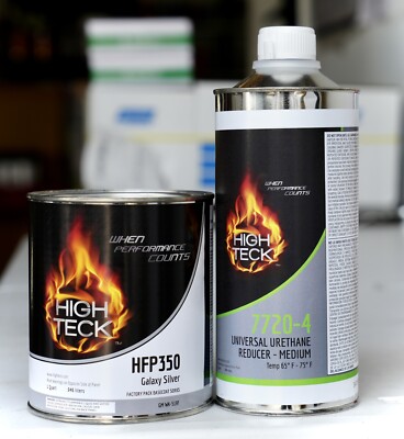 HIGH TECK HFP350 GM WA519F GALAXY SILVER BASECOAT AUTO PAINT QUART SIZE ...