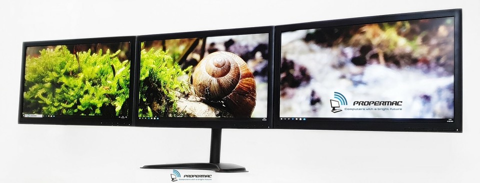 MULTI SCREEN TRIPLE MONITOR SETUP BUNDLE FOR PC OFFICE 3 x 22" | eBay UK