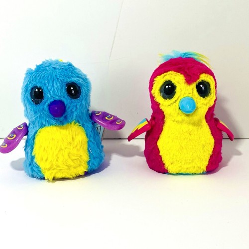 Hatchimals Bird Penguin Lot — Blue & Yellow & Pink — Interactive Spin ...