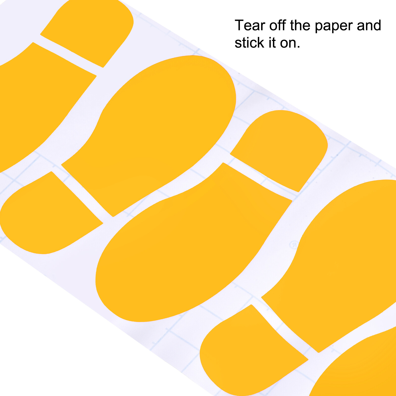 4 Pairs 5.9x2.5" Footprints Floor Stickers Floor Wall Stairs Decal ...