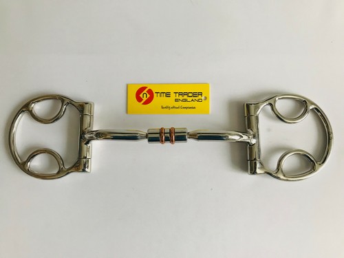 Western Dee Ring Beval Bevel Snaffle with Copper Roller Horse Bit D Ring Snaffle | eBay