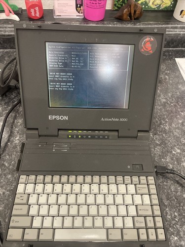 VINTAGE Epson ActionNote 500C Laptop 486 Turns On Untested | eBay