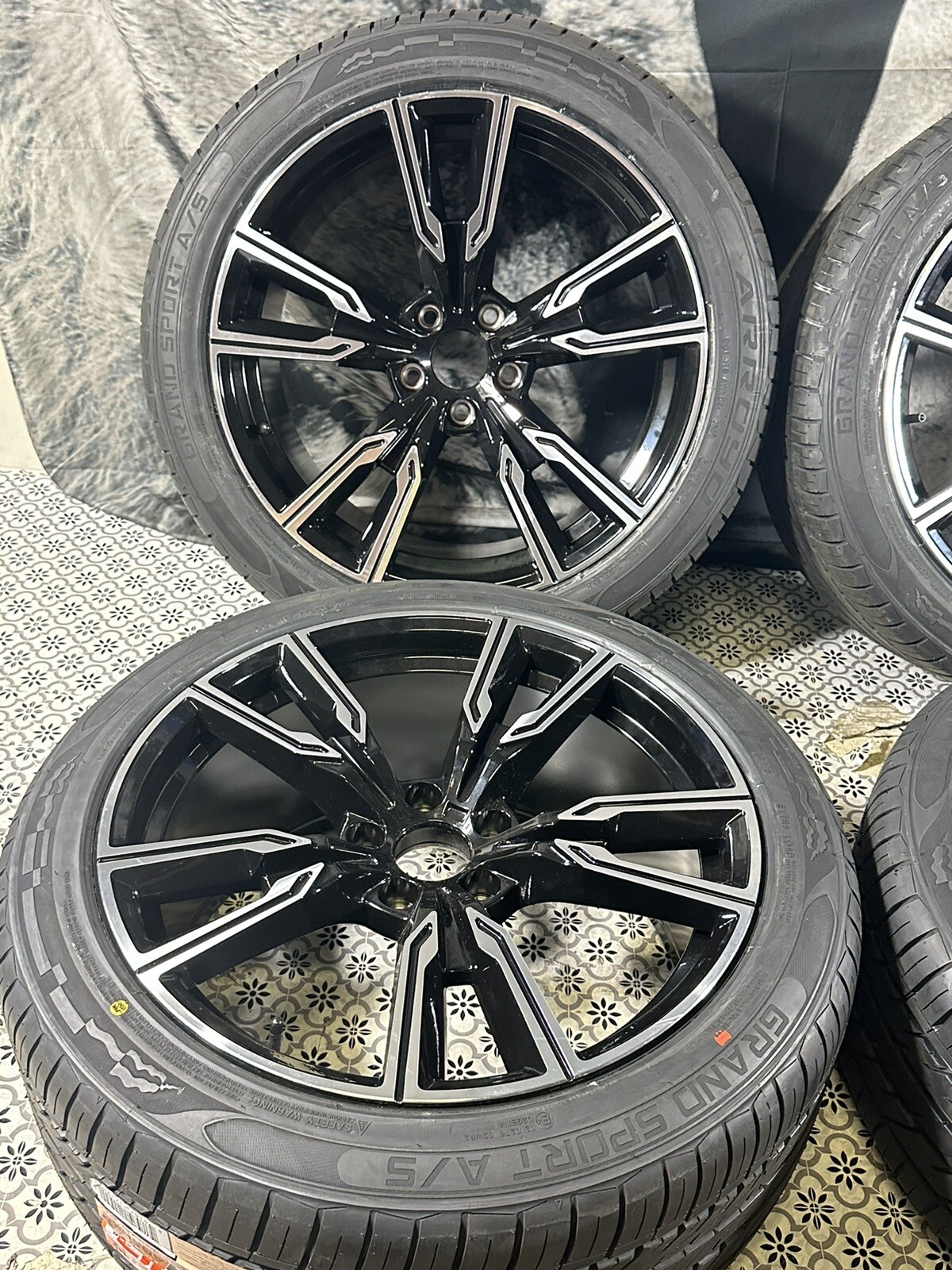 20" BMW E70 F15 X5 E7 X6 OEM Y-Spoke 20x11/10 214 RIMS Black Wheels ...