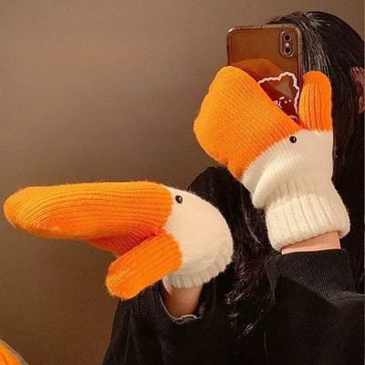 Women Silly Goose Gloves, Winter Funny Novelty Animals Gloves,Cute ...