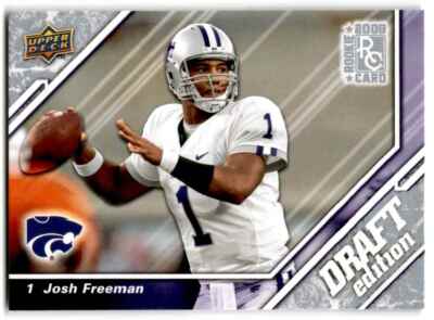 2009 Upper Deck Draft Edition Josh Freeman Rookie Kansas State Wildcats ...