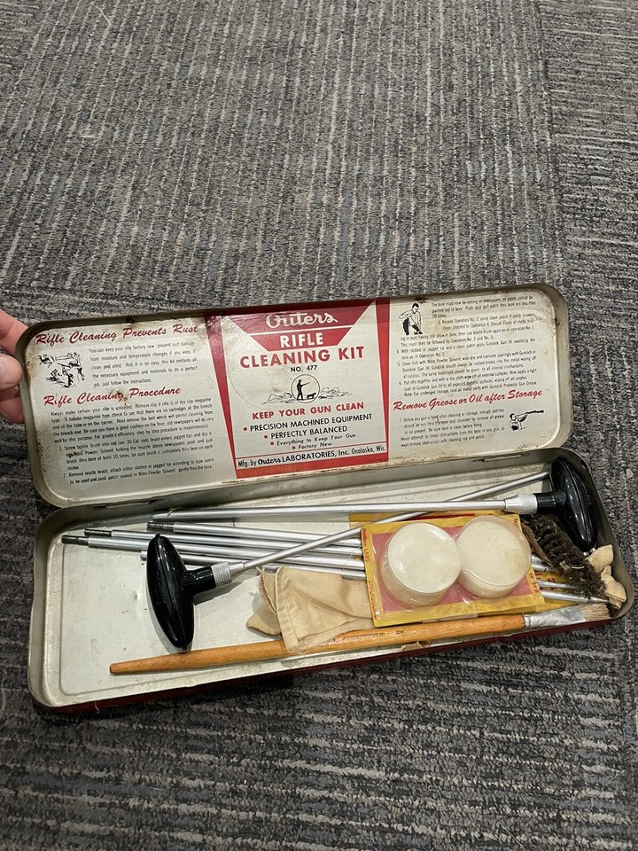 Vintage Outers Gunslick Rifle Gun Kit No. 477 in Original Red Tin Box ...