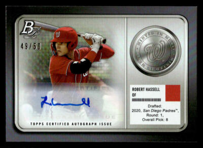 Robert Hassell 2022 Bowman Platinum #MM-8 Minted in Merit Autographs ...
