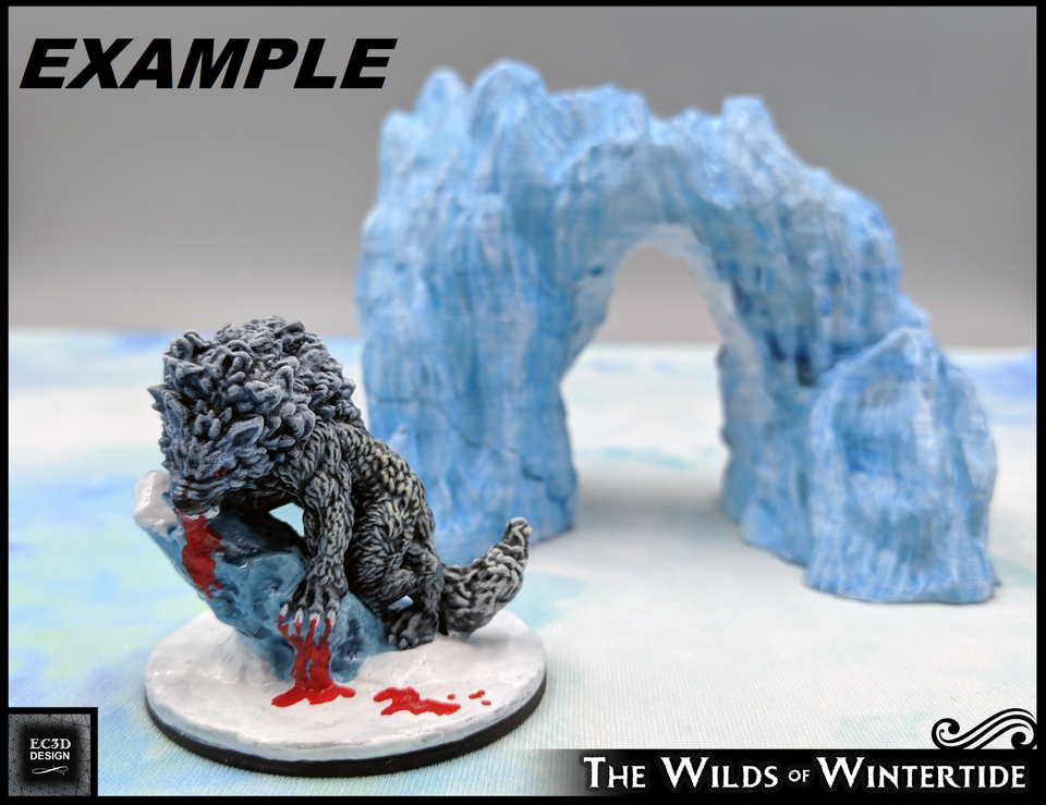 3 Piece Dire Wolf Saber Tooth Tiger Miniatures Mini Figure Dungeons ...