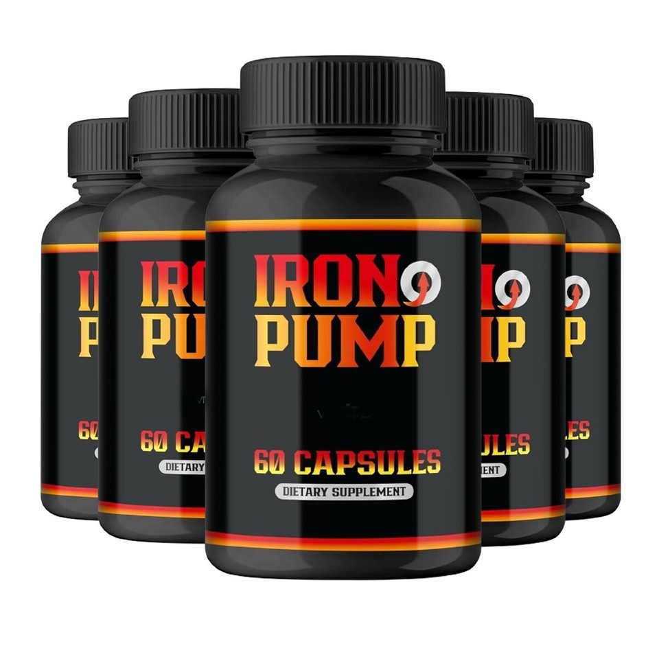 5-Pack Iron Pump Capsules, Iron Pump For Male Health Supplement - 300 ...