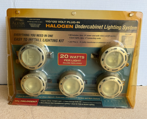 NEW Altair Lighting 110/120 Volt Plug In HALOGEN Undercabinet Lighting ...