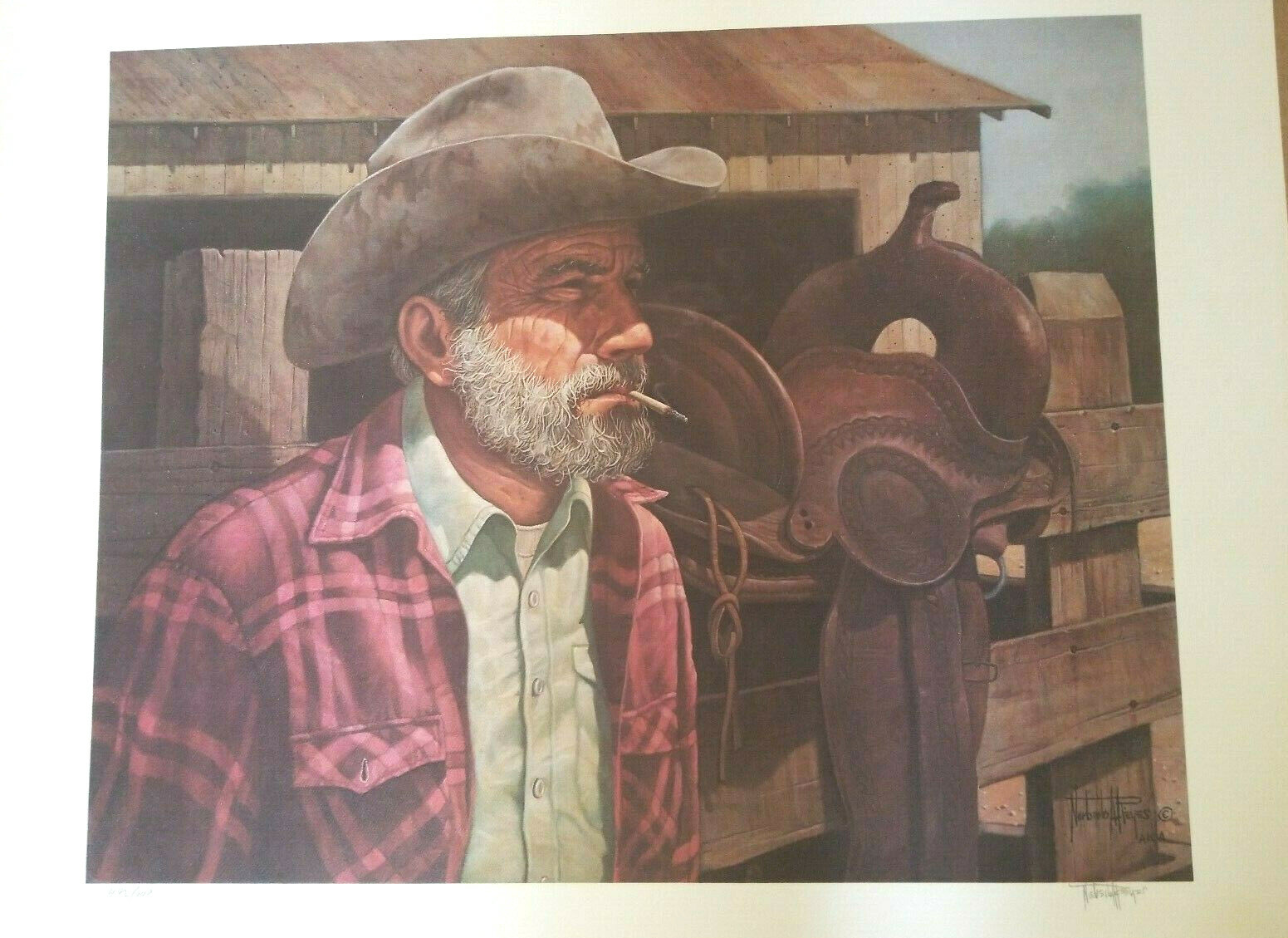 "Old Timer" Western Norberto Reyes Lithograph Print Signed | eBay