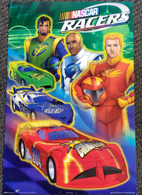 NASCAR RACERS 2000 Fox TV Animated Series Vintage Original 22x34 Wall ...