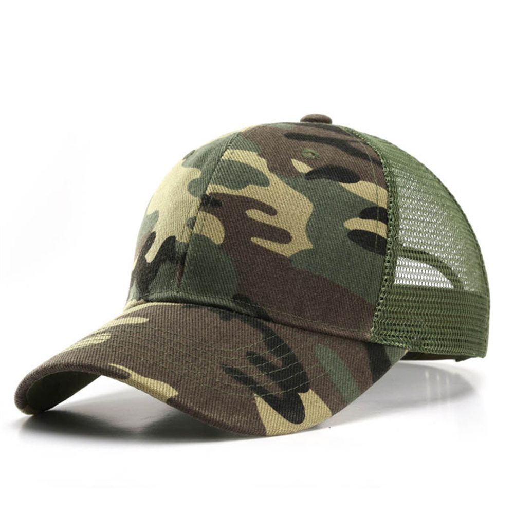 Army Adjustable Mesh Hat Camouflage Baseball Cap Trucker Hats Snapback ...