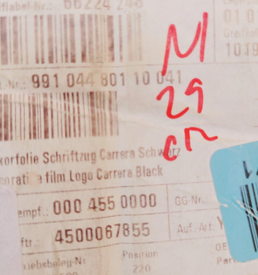 Porsche 911 lettering OEM 991-044-801-10-041 | eBay