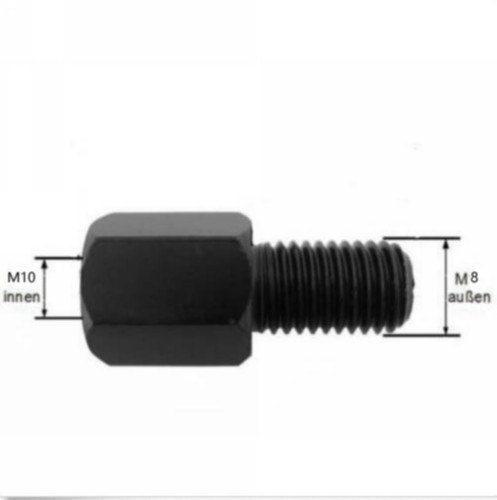10mm to 8mm Left Hand Thread Handlebar Mirror Extender Adapter Risers ...