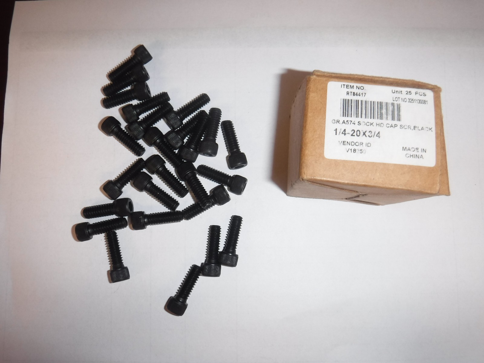 NEW SOCK HD CAP SCR 1/4-20X3/4 Pk25 (T) | eBay