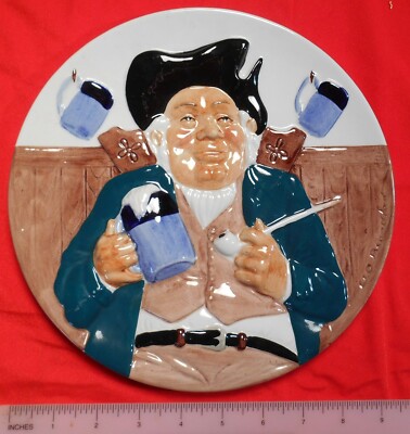 1984 Toby plate FILLPOT 9" Davenport Gladstone high-glaze pottery, hand ...