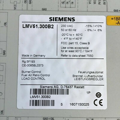 Mint Condition SIEMENS LMV51.300B2 Burner Control | eBay
