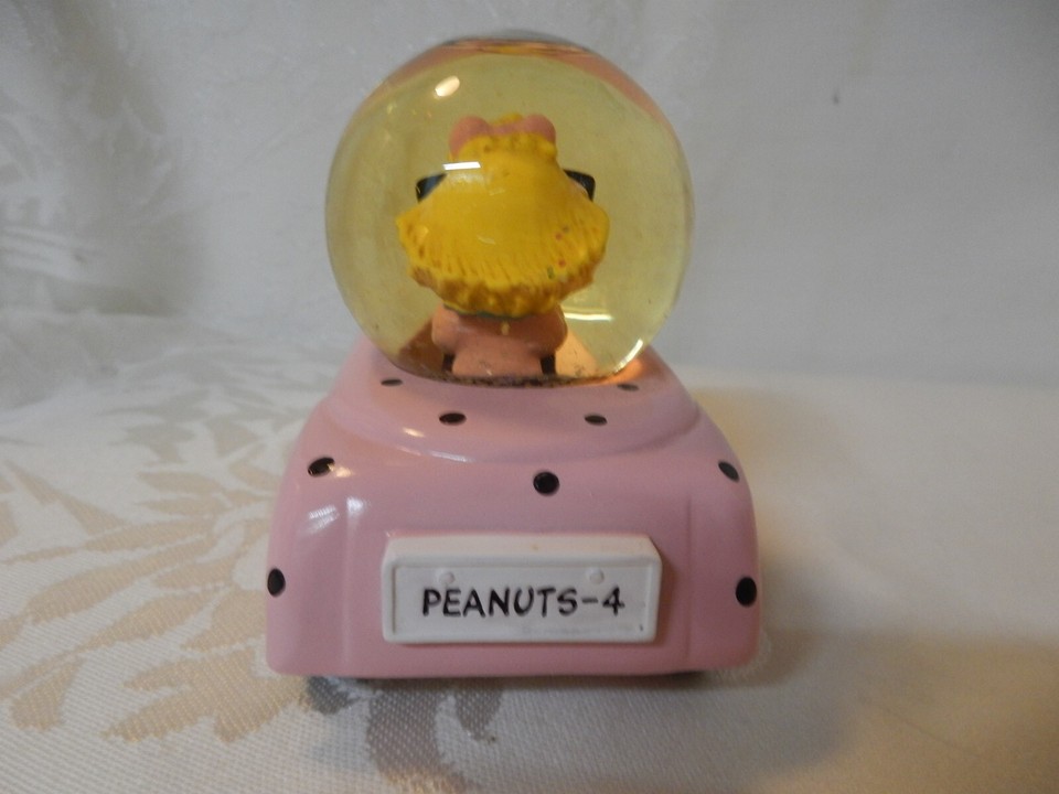 Hallmark Peanuts Gallery Snoopy Sally Snow Globe "Girl on the Go" Car ...