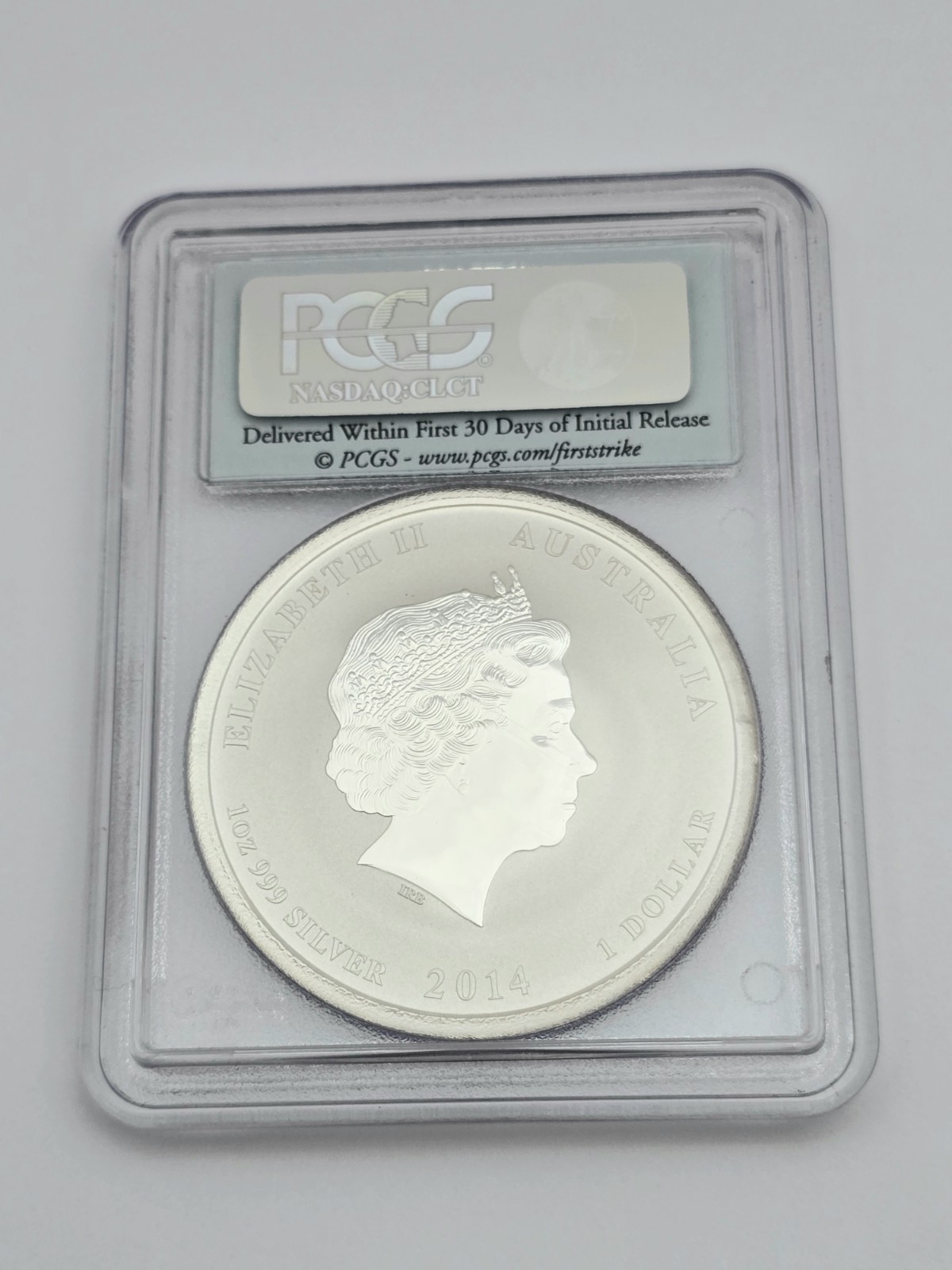 2014 AUSTRALIA YEAR OF THE HORSE GILDED GILT 1 OZ .999 SILVER PCGS MS69 ...
