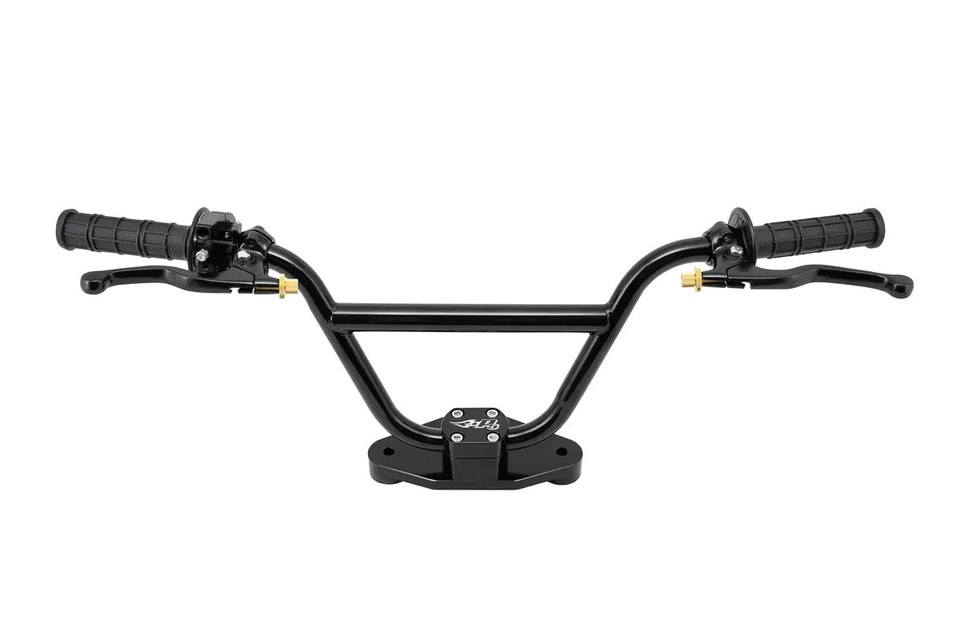 HONDA ATC70 Z50 CT70KO BLACK BMX HANDLEBARS & BILLET TRIPLE CLAMP KIT ...