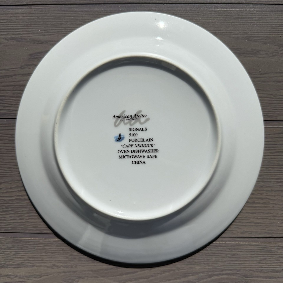 Lighthouse Plate American Atelier at Home 8" Cape Neddick Plate Signals ...