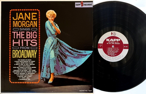 Jane Morgan–Sings The Big Hits From Broadway LP-1961 Kapp Records – KL ...