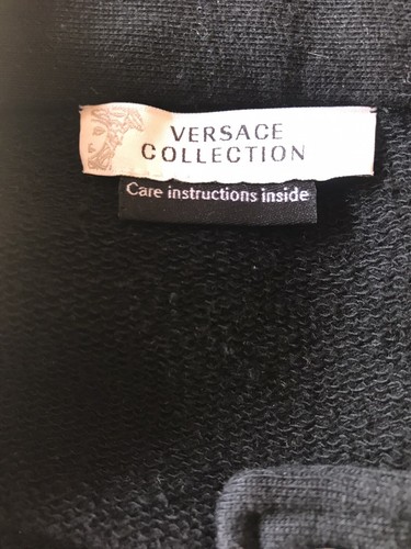 Versace Collection Black Top Sweatshirt Jacket M Cotton | eBay