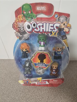 MARVEL OOSHIES XL - SERIES 1 - (6 Pack) - with limited edition Captain ...