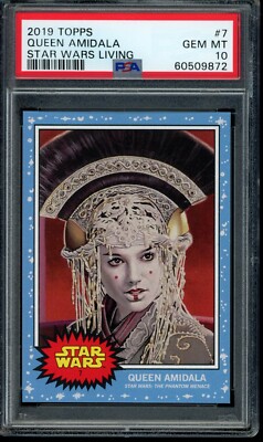 2019 Topps Star Wars Living Set #7 Queen Amidala PSA 10 Gem Mint Card ...