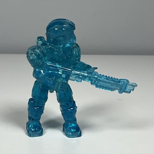 Halo Mega Bloks Spartan Recruit Active Camo Translucent Clear Blue Mini ...