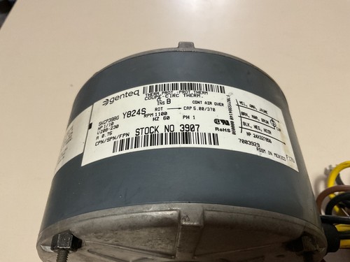 GENTEQ STOCK NUMBER 3907 1/10 HP 208-230V 1100 RPM MOTOR 5KCP39BGY824S ...
