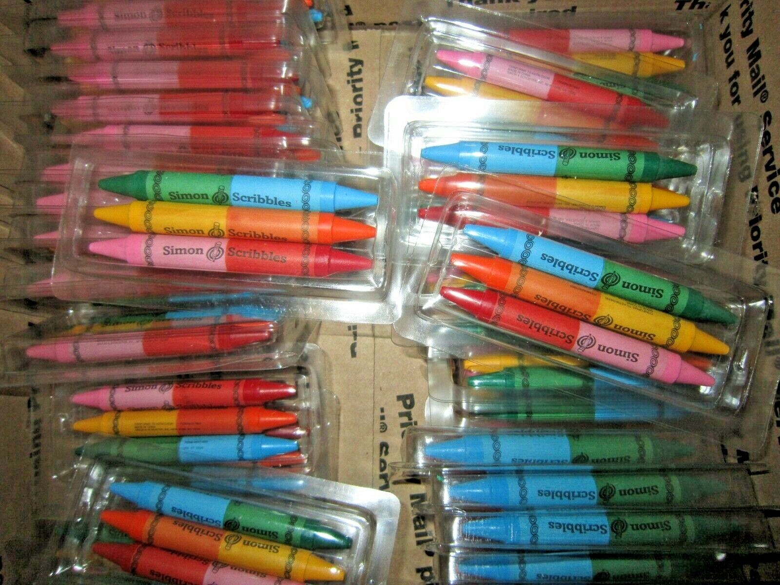 Simon Scribbles - New Double-Ended Kids Crayons Lot Of 45 Three Packs ...