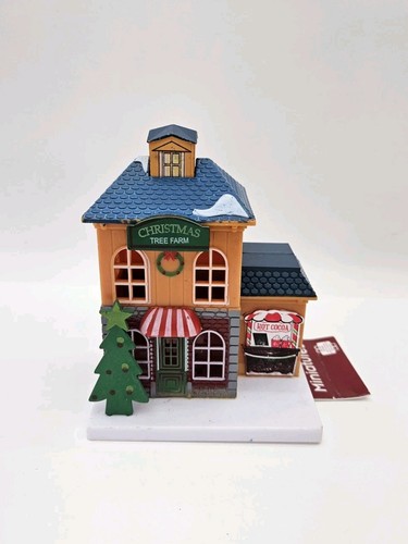 Cobblestone Corners Winter Village Christmas Tree Farm Light Up LED ...